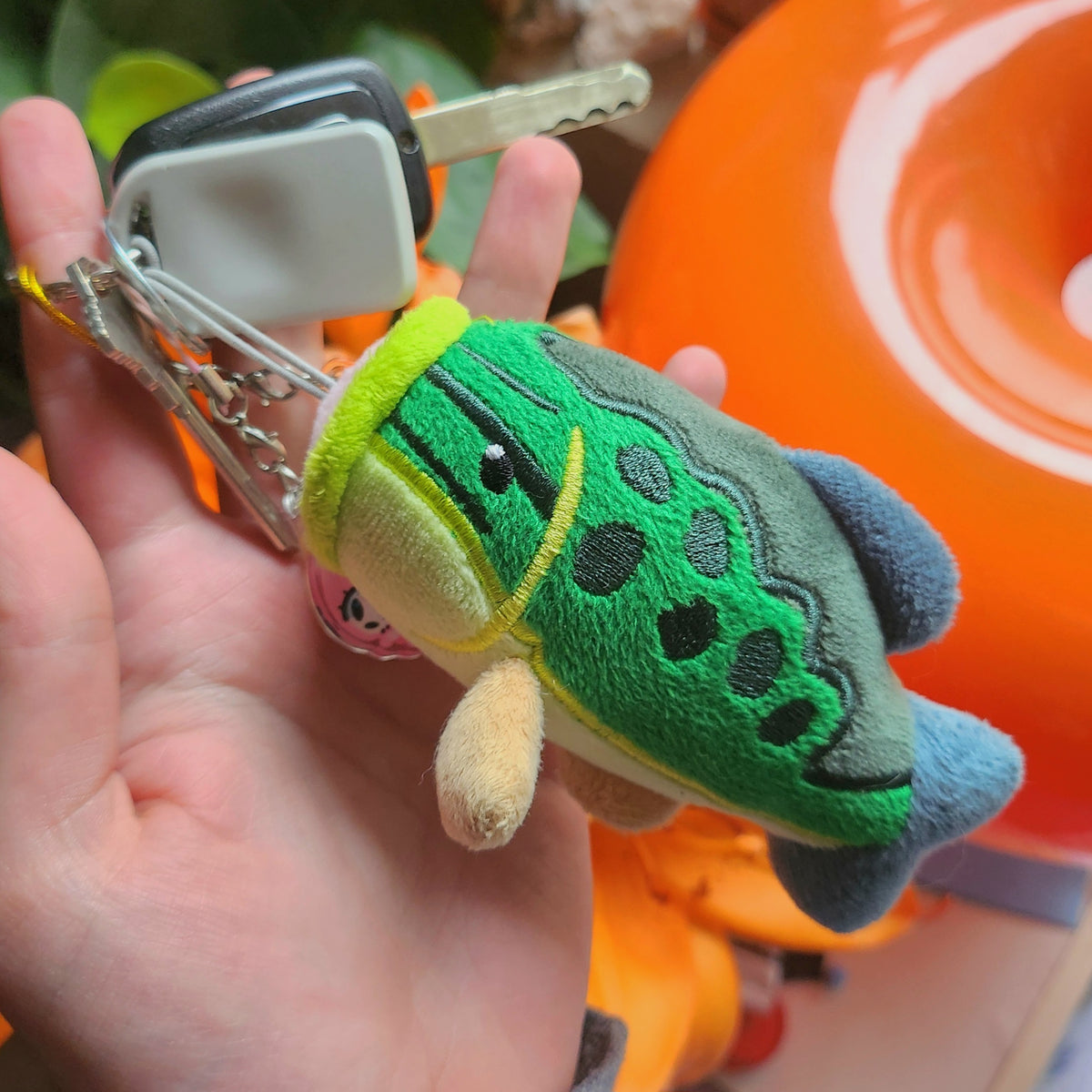 bass plush keychain| Dizzy Leopard Shop