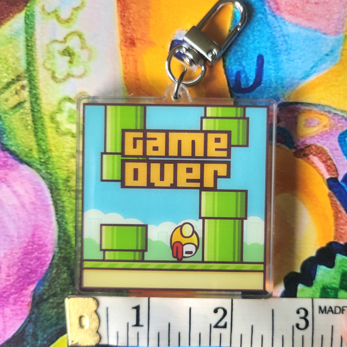 flappy bird shaker keychain| Dizzy Leopard Shop